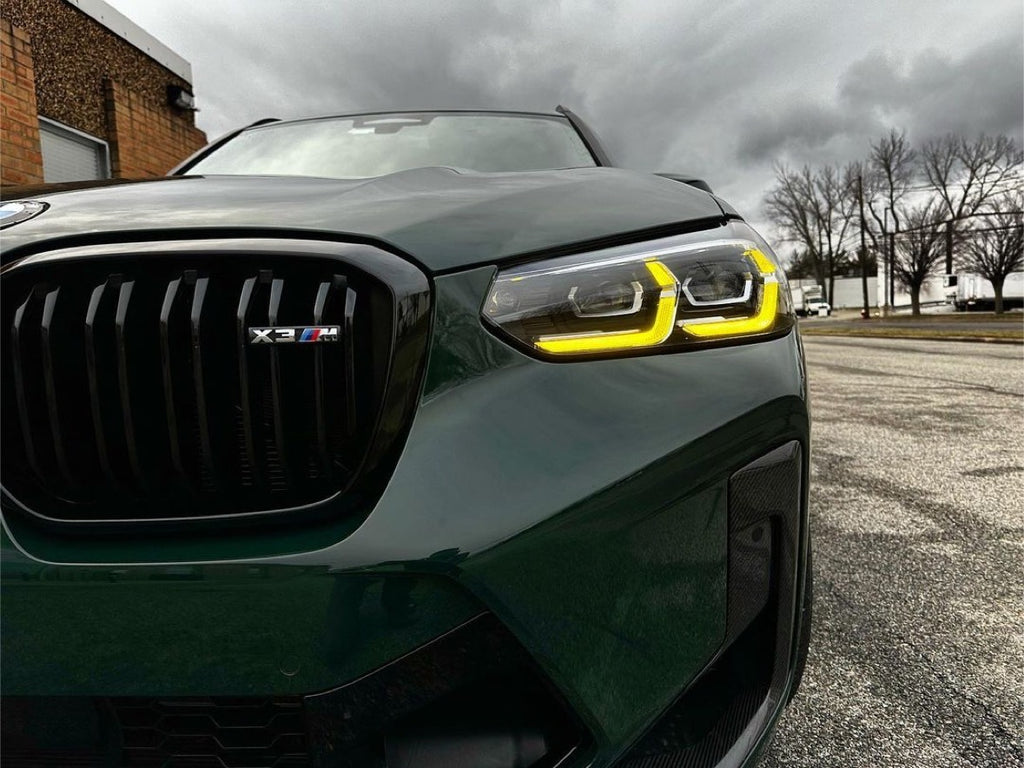 F97 X3M F98 X4M G01 X3 CSL Yellow Headlight DRL Upgrade (2018 - 2022 ...